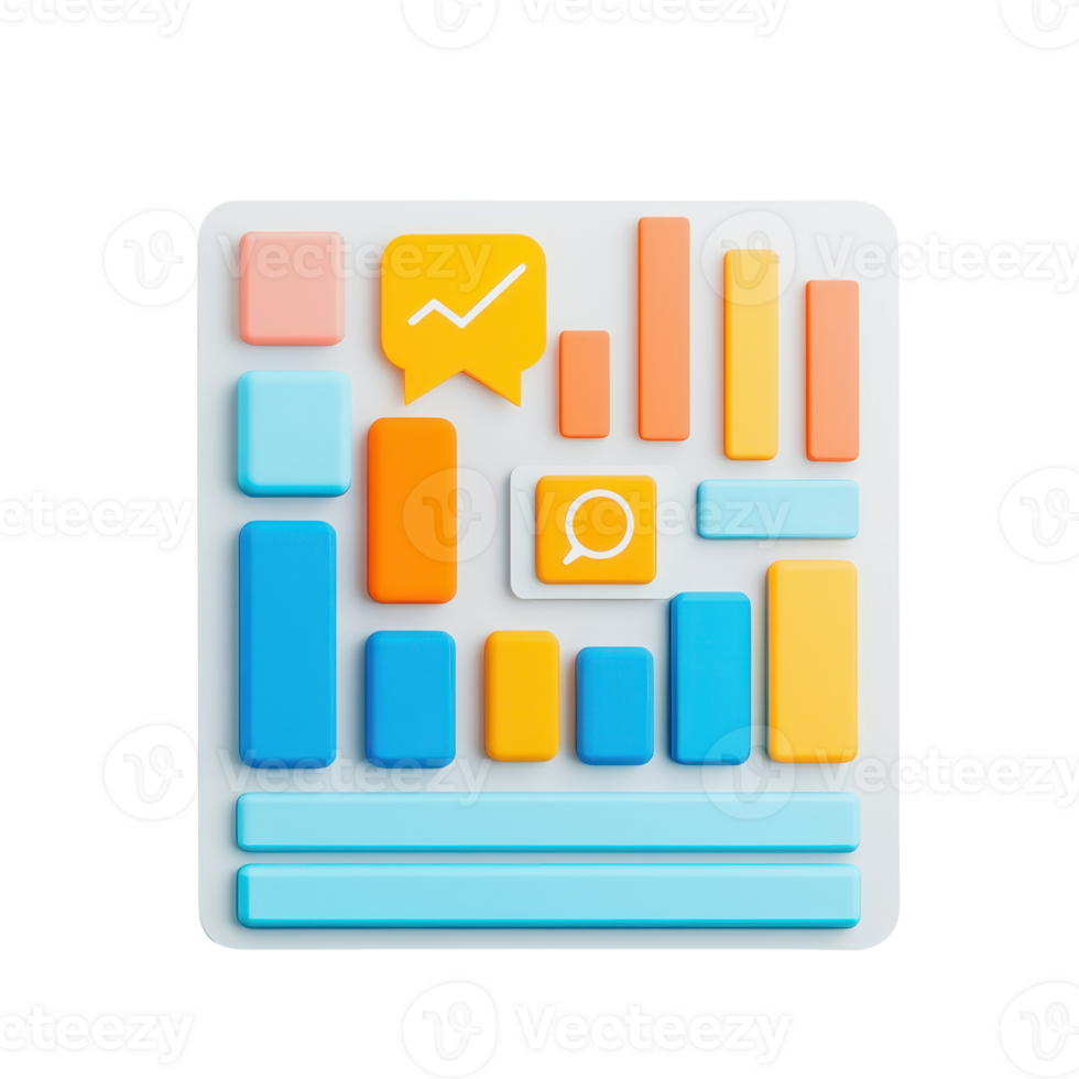 A Collection Of Colorful Data Visualization Elements Including Bars Chat Bubbles And Lines