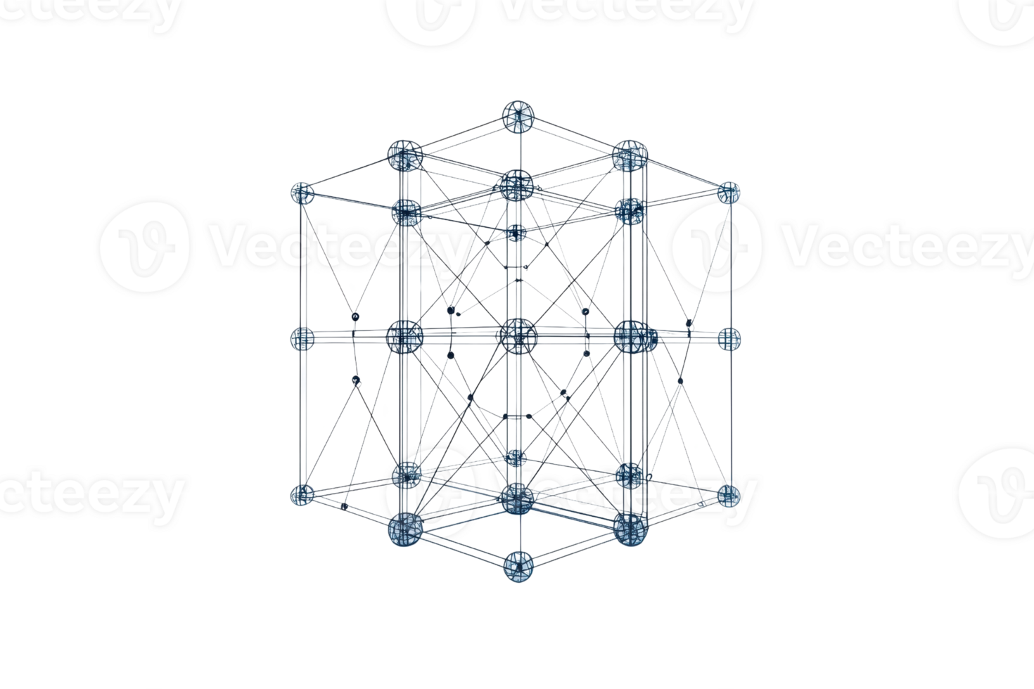 A Geometric Structure Composed Of Interconnected Nodes And Lines
