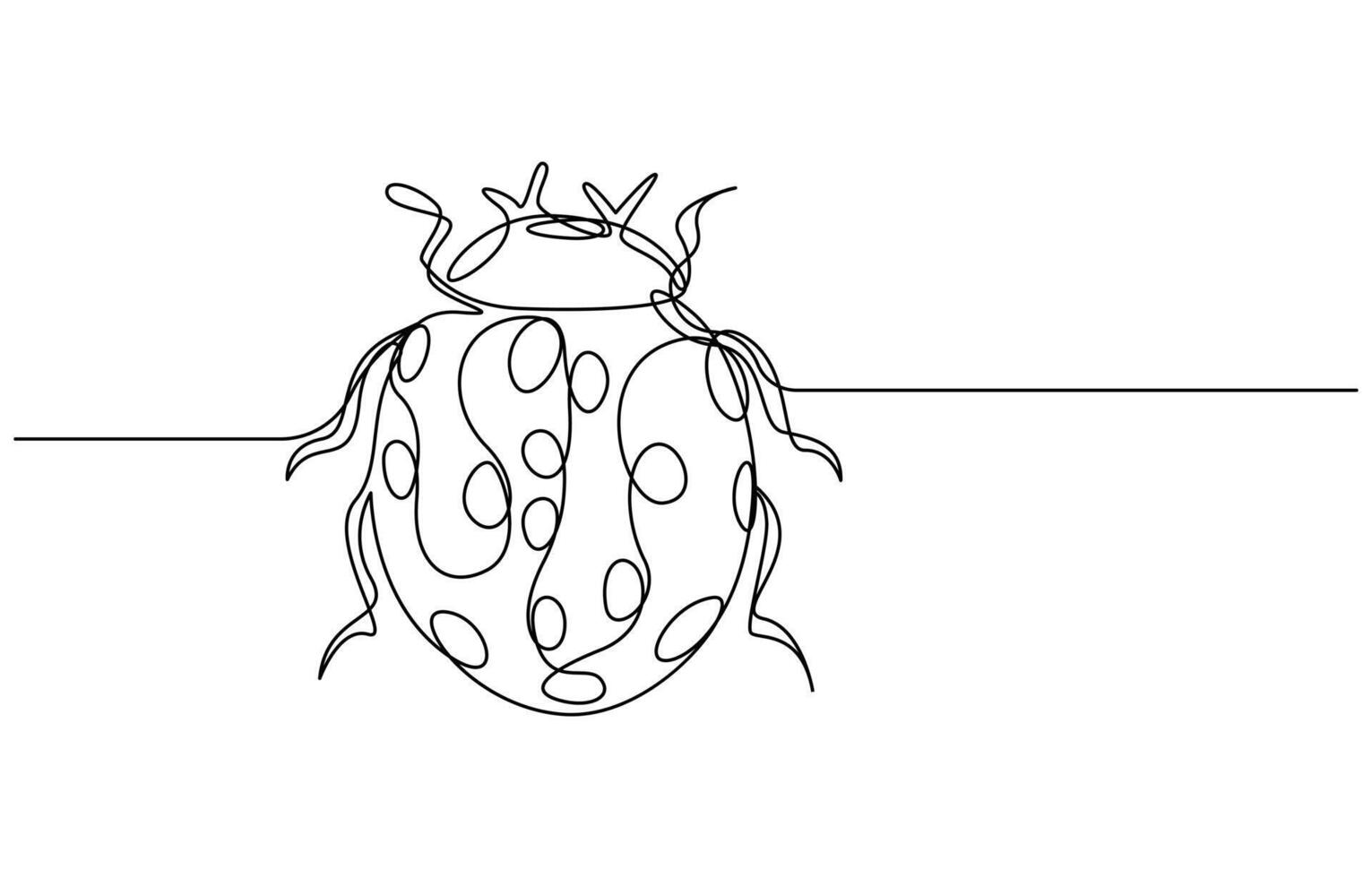Single Continuous Line Drawing Of Adorable Ladybug 54987144 Vector Art At Vecteezy