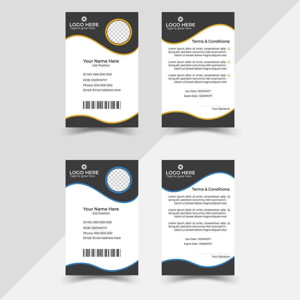 Students ID card design template 54988144 Vector Art at Vecteezy