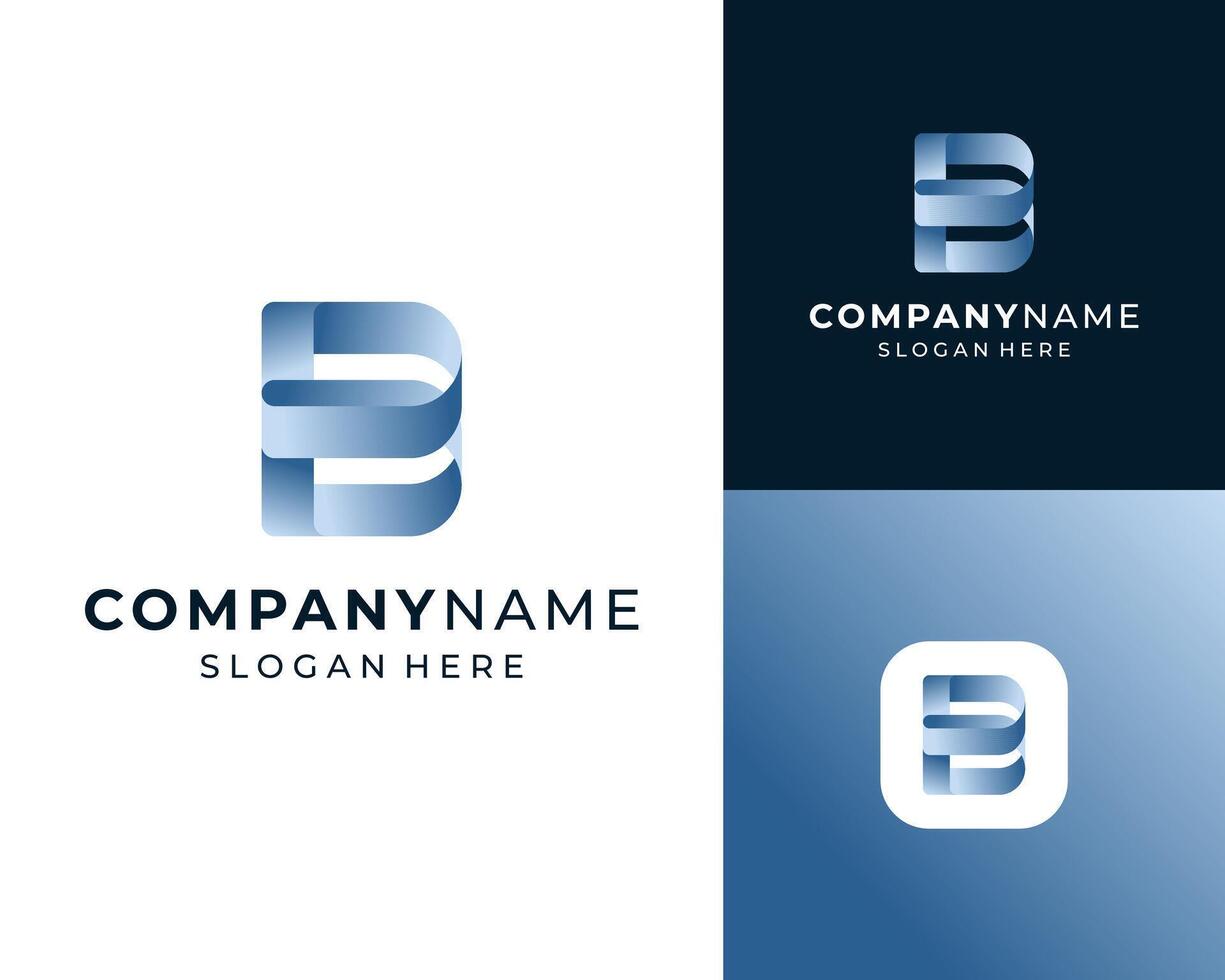 Abstract Initial Letter B Colorful Gradient Modern Geometric Logo Design Illustration 54989632 ...