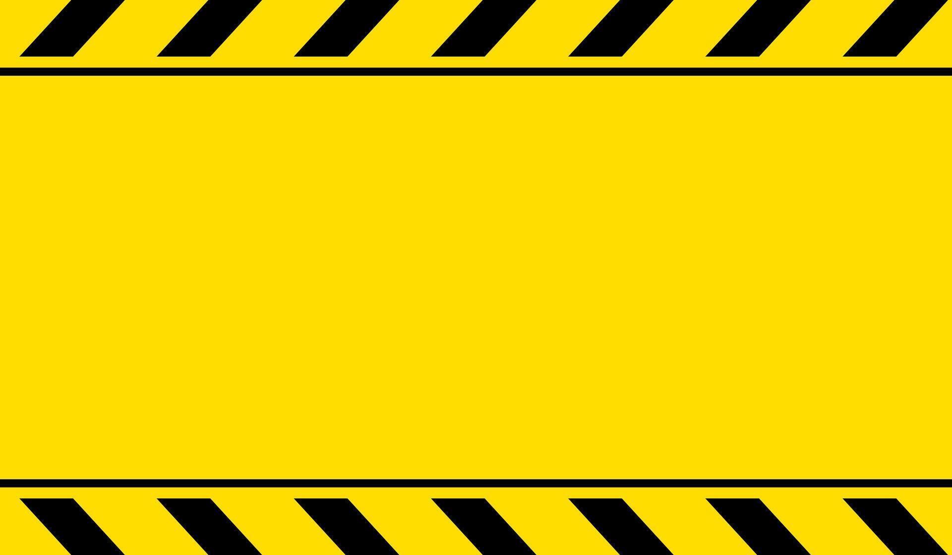 Yellow Background with Black Hazard Stripes, Warning Border Design for ...