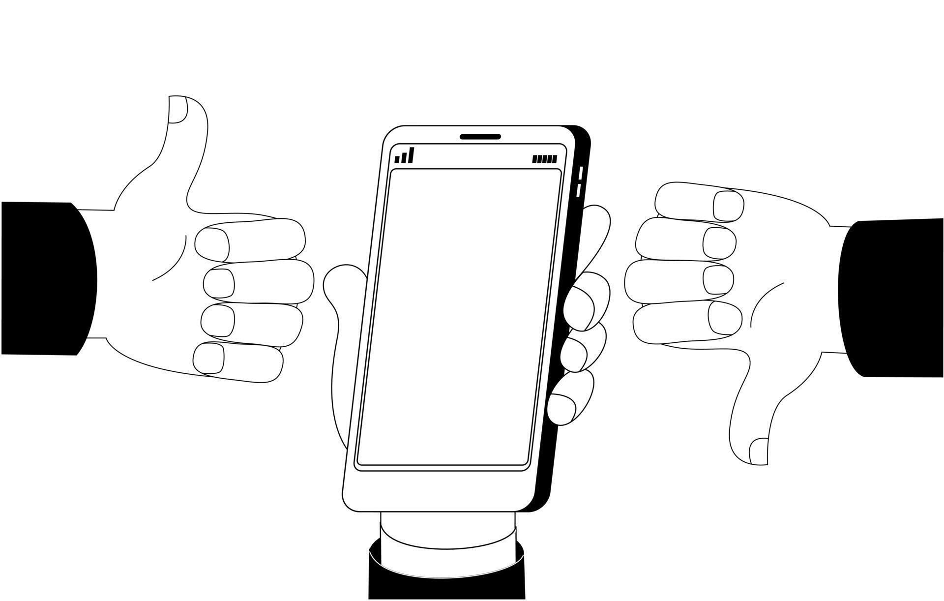 Hands showing like and dislike near phones. 55006800 Vector Art at Vecteezy Hands showing like and dislike near phones. 55006800 Vector Art at Vecteezy