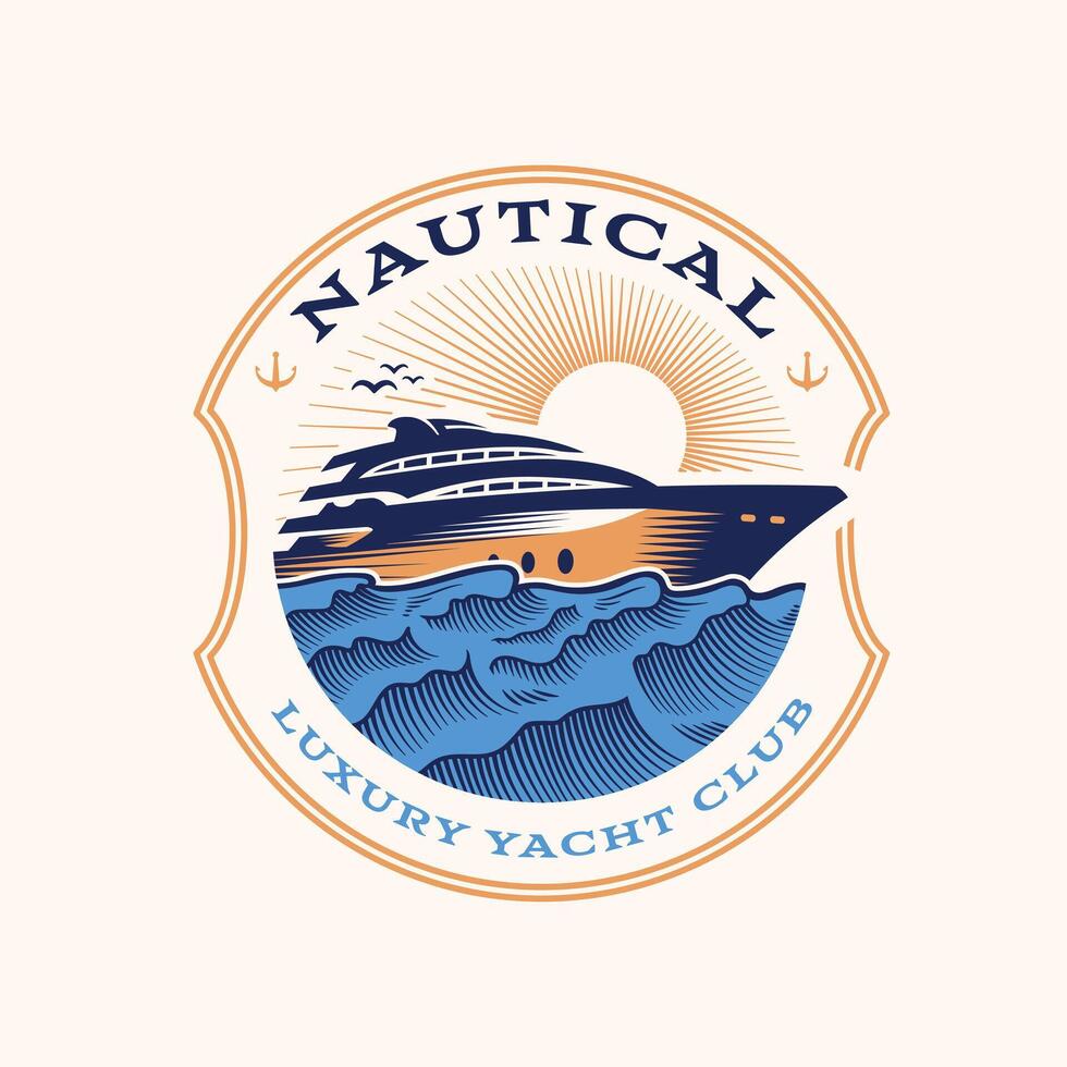 Nautical luxury yacht club logo design 55009910 Vector Art at Vecteezy Nautical luxury yacht club logo design 55009910 Vector Art at Vecteezy