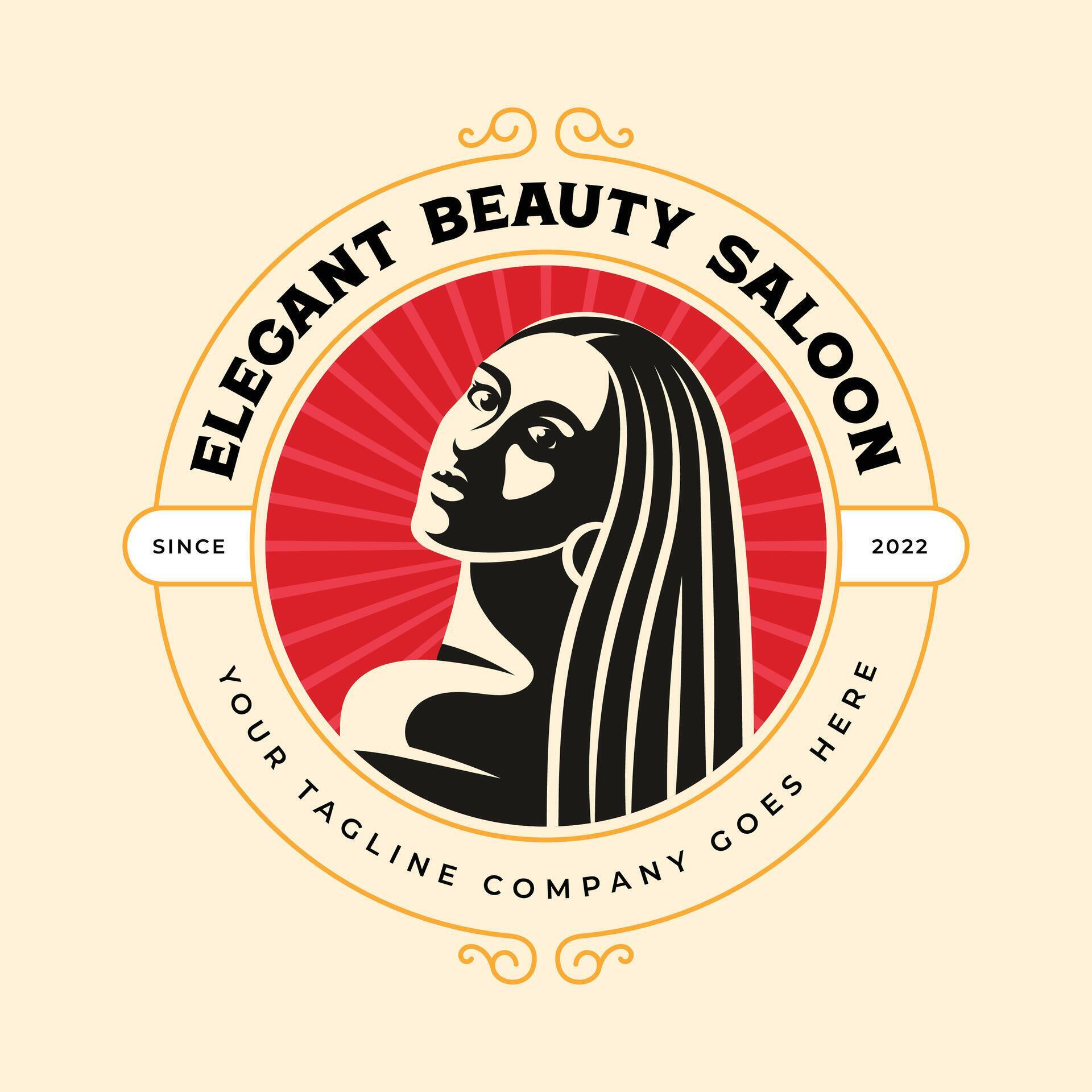 Beauty salon logo template elegant illustration 55009911 Vector Art at Vecteezy