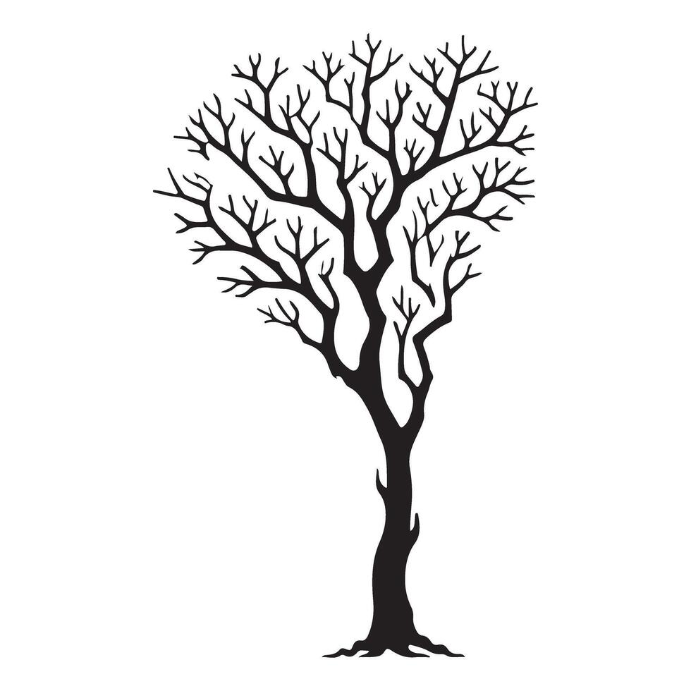 Bare Tree Silhouette Art Illustration 55026470 Vector Art at Vecteezy