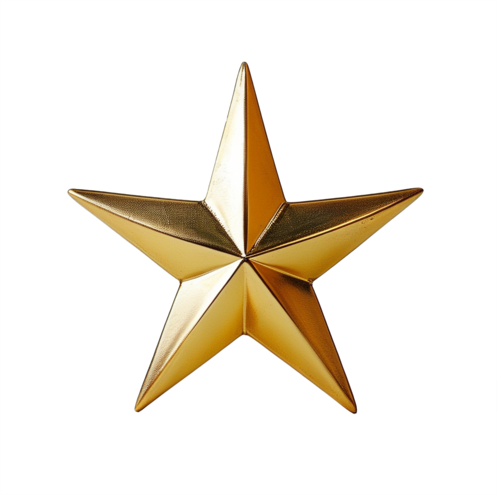 Gold star isolated on transparent background 55030052 PNG