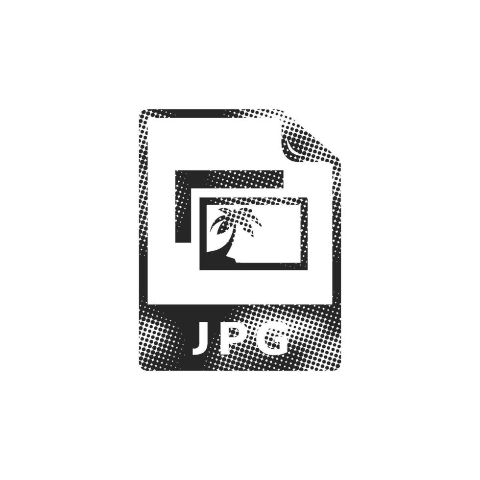 Picture file format icon in halftone style. Black and white illustration 55034670 Vector Art at ...