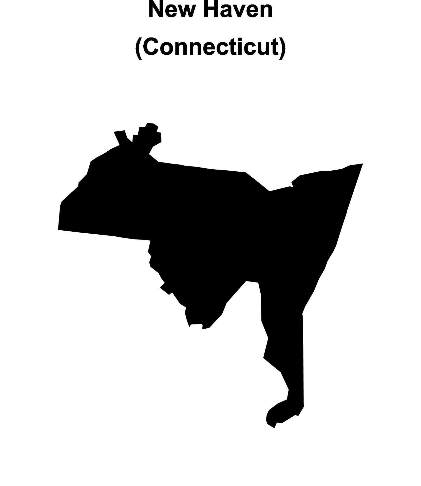 New Haven, Connecticut blank outline map 55035377 Vector Art at Vecteezy