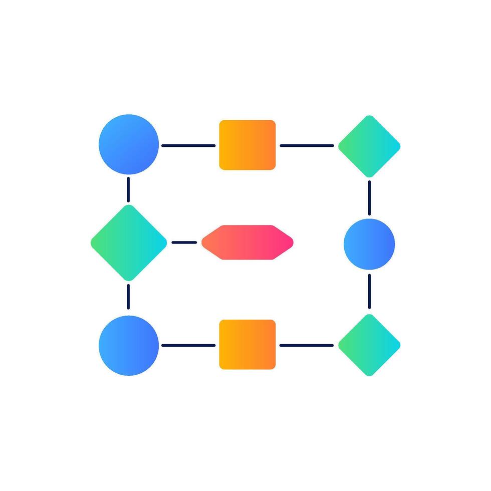 Gradient Flowchart For Team Structure Workflow And Data Organization