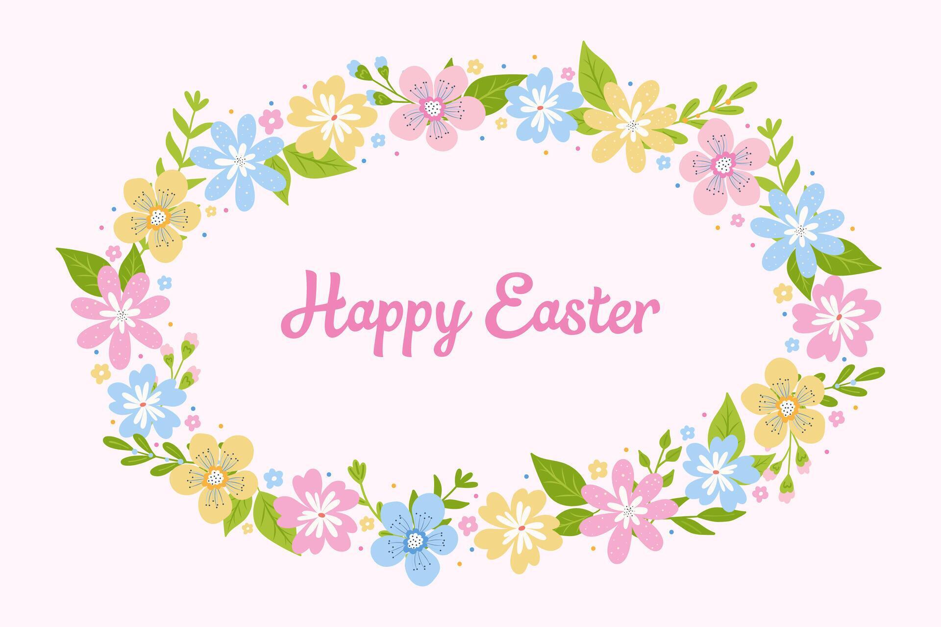 Easter card on pink background 55052602 Vector Art at Vecteezy