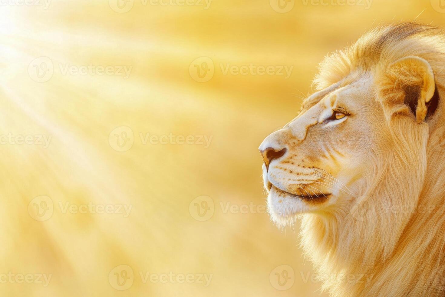 Wildlife photographer captures majestic lion against golden sunlight in ...