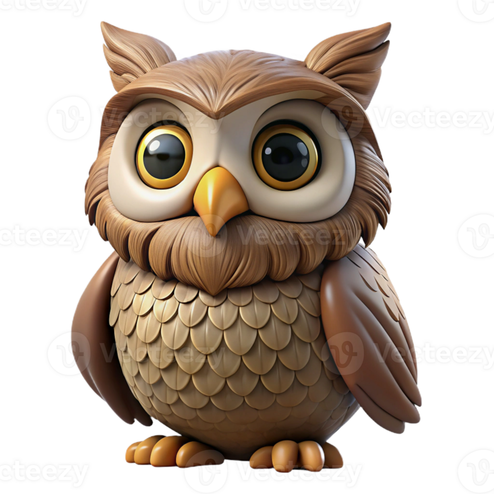 Cute 3D Cartoon Owl 55062798 PNG