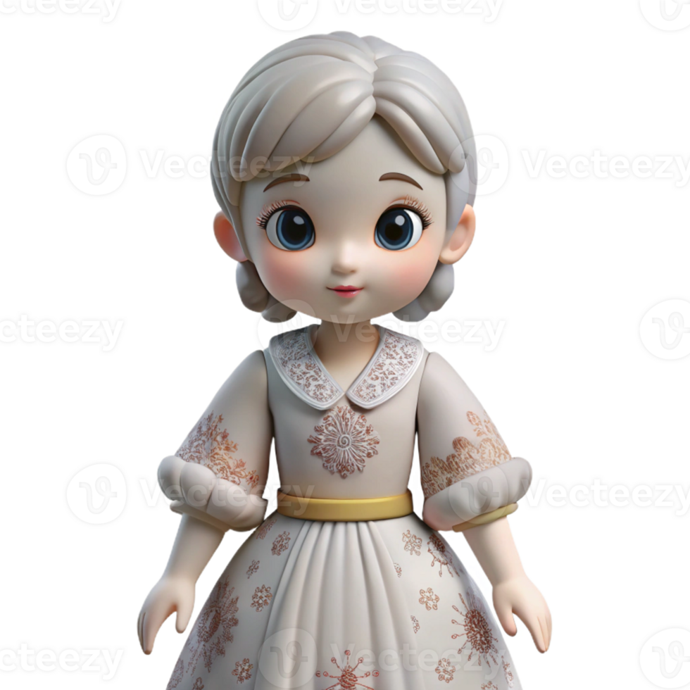 Cute 3d Cartoon Girl Illustration 55062815 Png