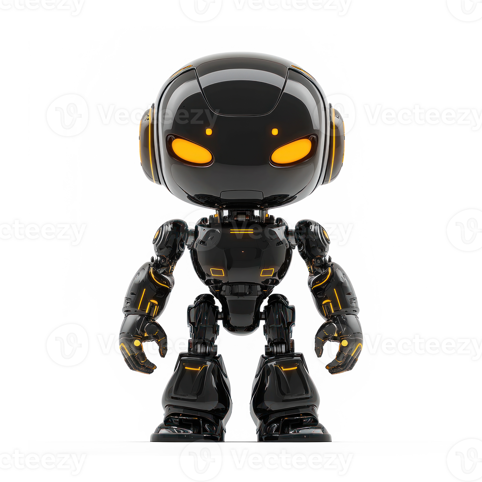 Ai robot thinking, sleek modern technology, standing isolate on transparent background 55064683 PNG