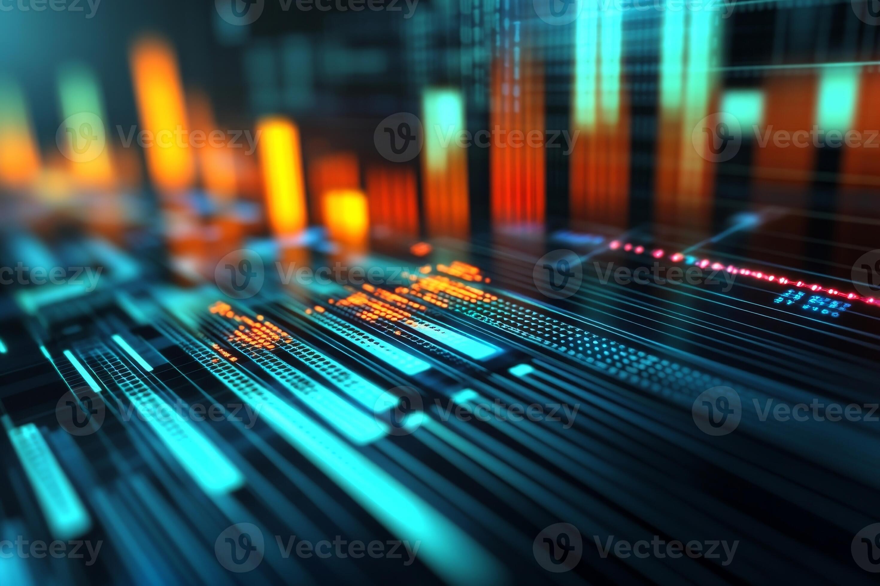 Abstract Futuristic Digital Data Stream Interface Visualization 55067118 Stock Photo at Vecteezy