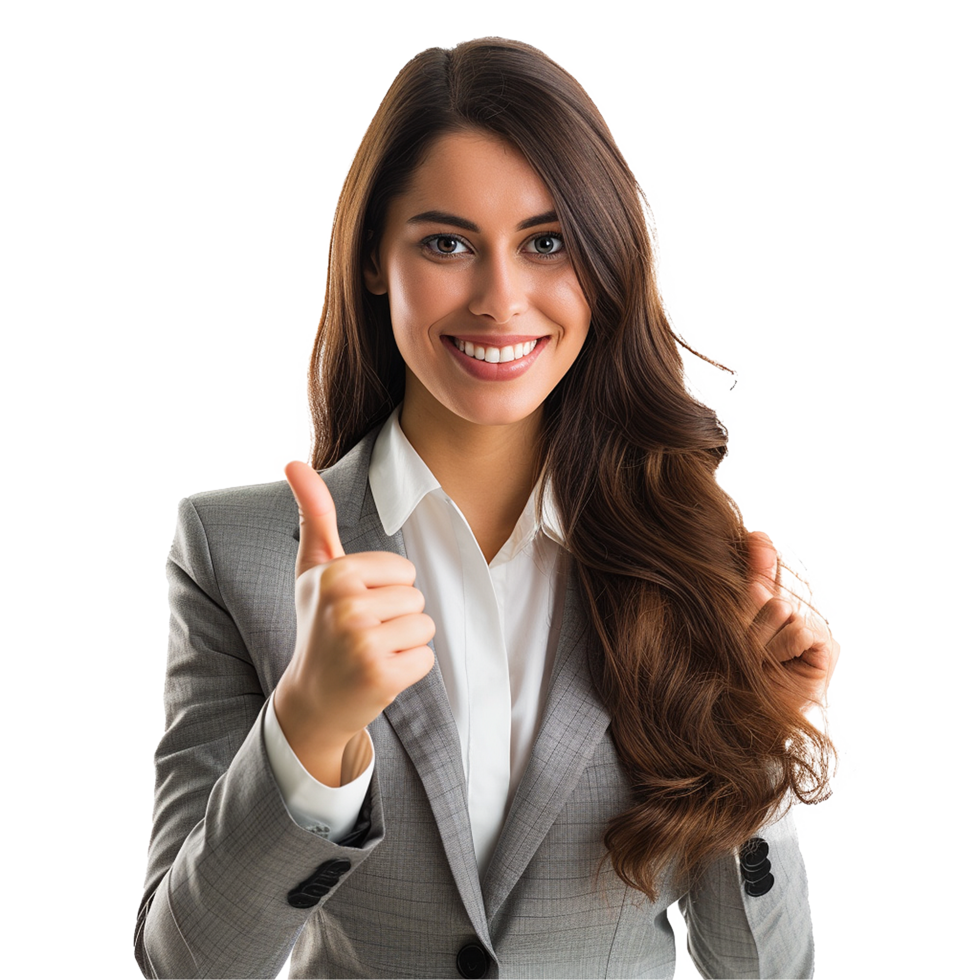 Happy businesswoman giving thumbs up success approval positive 55069602 PNG Happy businesswoman giving thumbs up success approval positive 55069602 PNG
