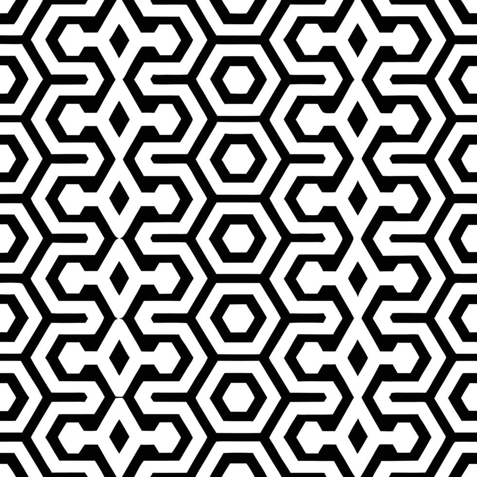 Geometric pattern black and white hexagonal shape. 55078785 Vector Art ...