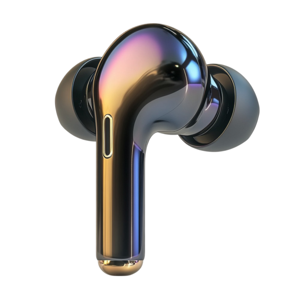 Gradient Multicolor Wireless Earbuds with Modern Look 55079282 PNG