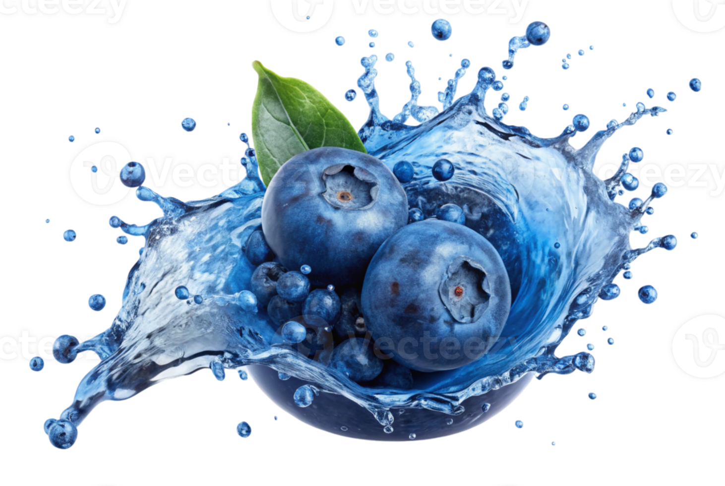 Blueberry in juice splash vibrant morning refresh 55080038 PNG