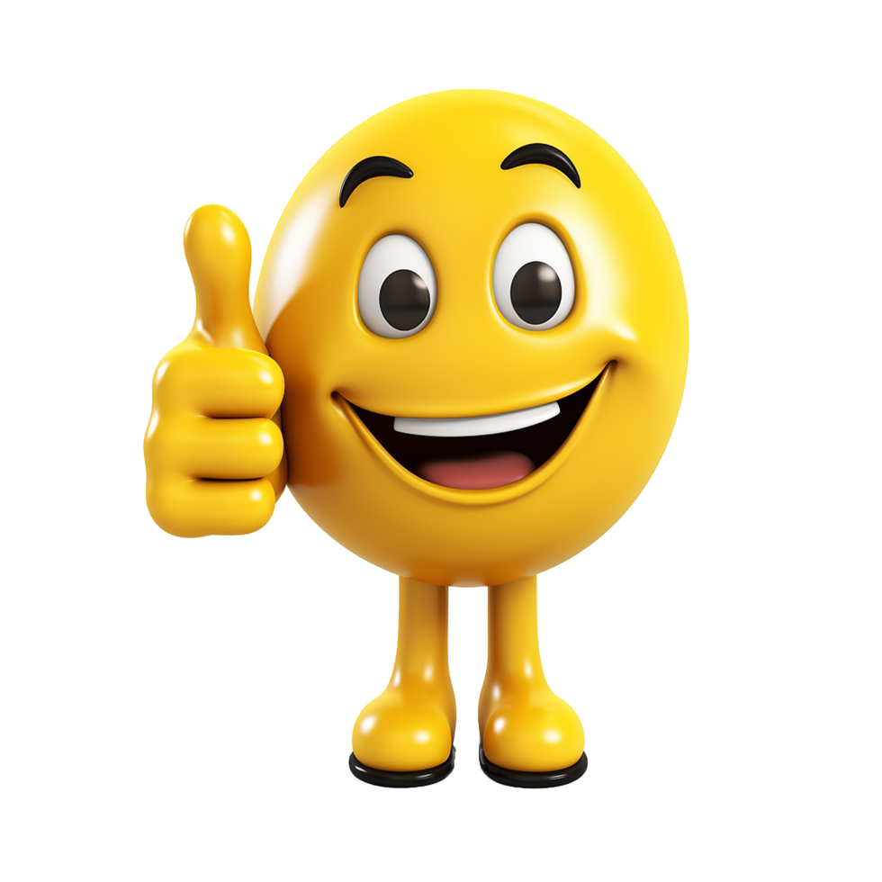 Happy Emoji Thumbs Up Positive Feedback Good Job Well Done 55080632 Png