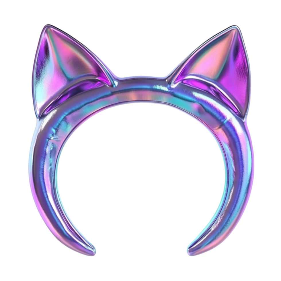 Reflective Cat Ears Headband 55084732 PNG