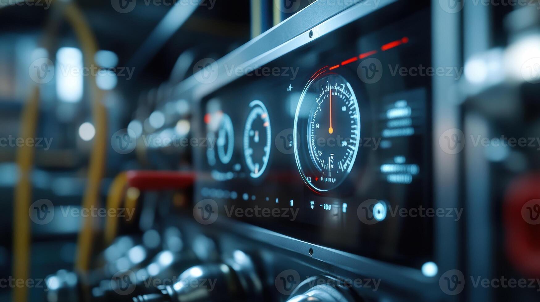 Modern Control Panel Monitoring Production Process In Factory 55098210