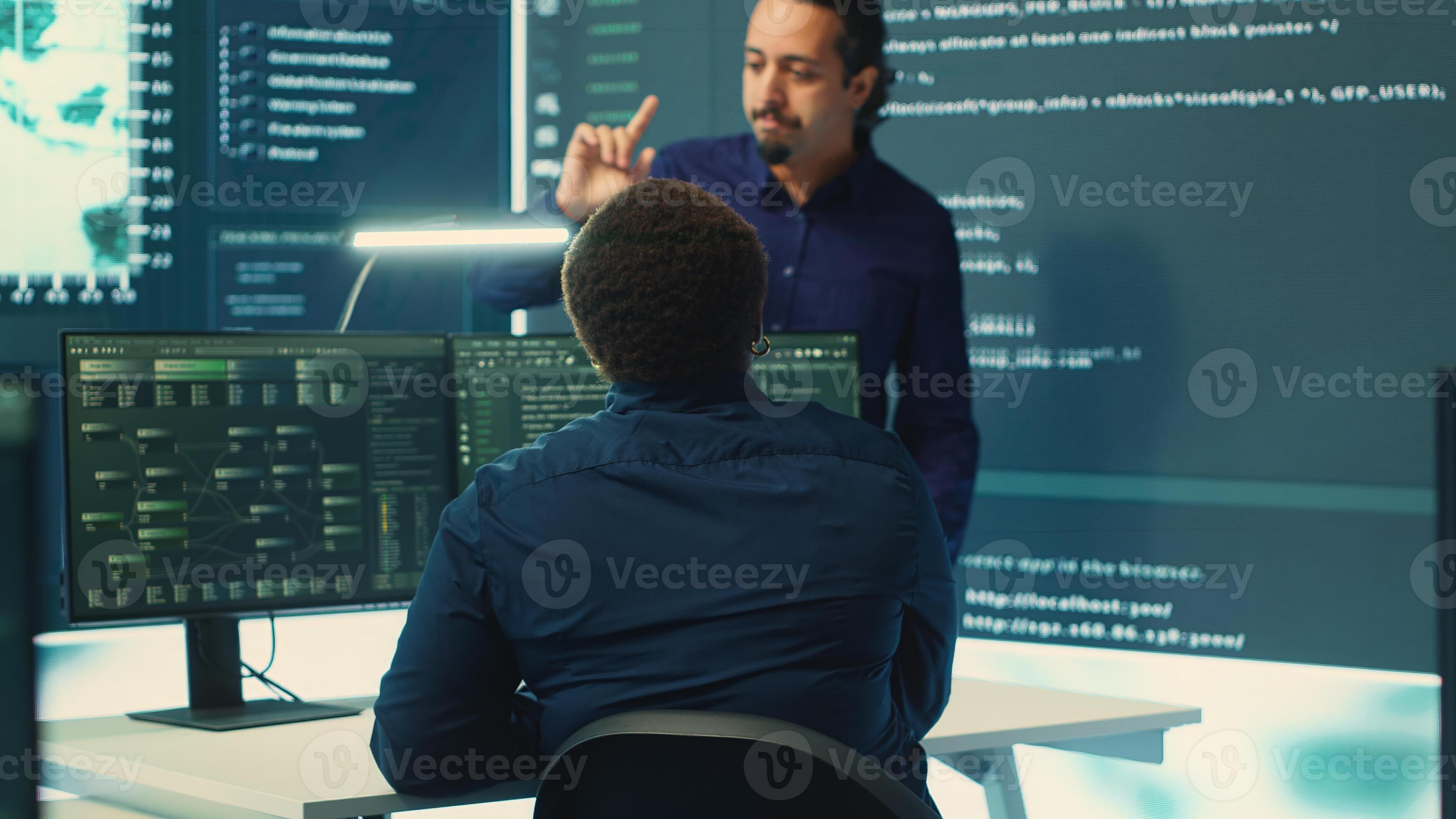Cyber Defense Team Working In A Governmental Security Operations Center