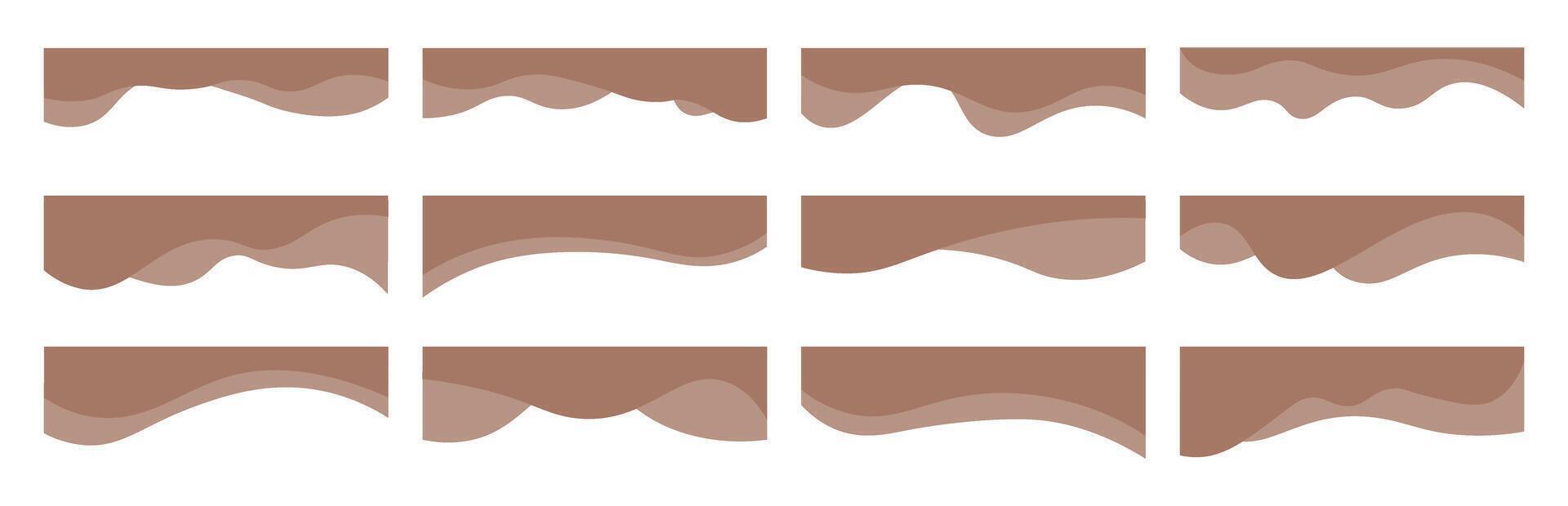 Collection Of Dividers Shape Templates Modern Separator Header For Website And App Curve Lines
