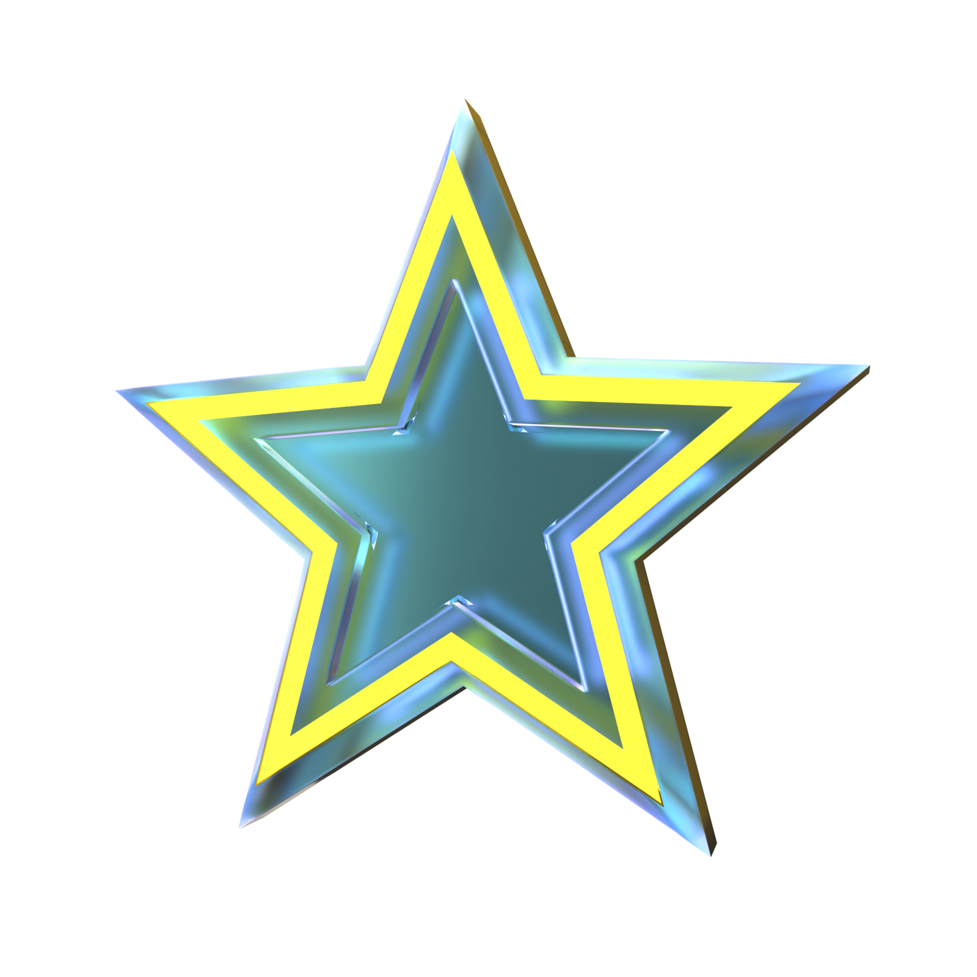 a blue and yellow star on a transparent background 55105191 PNG