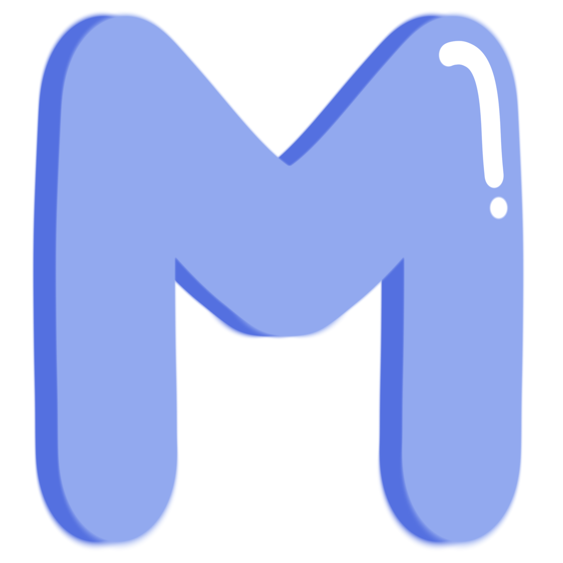 Cute Blue Letter M 55105568 PNG