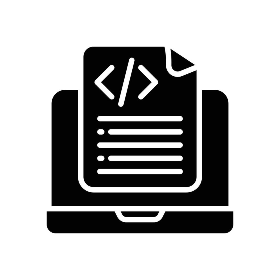 coding script solid icon 55107085 Vector Art at Vecteezy