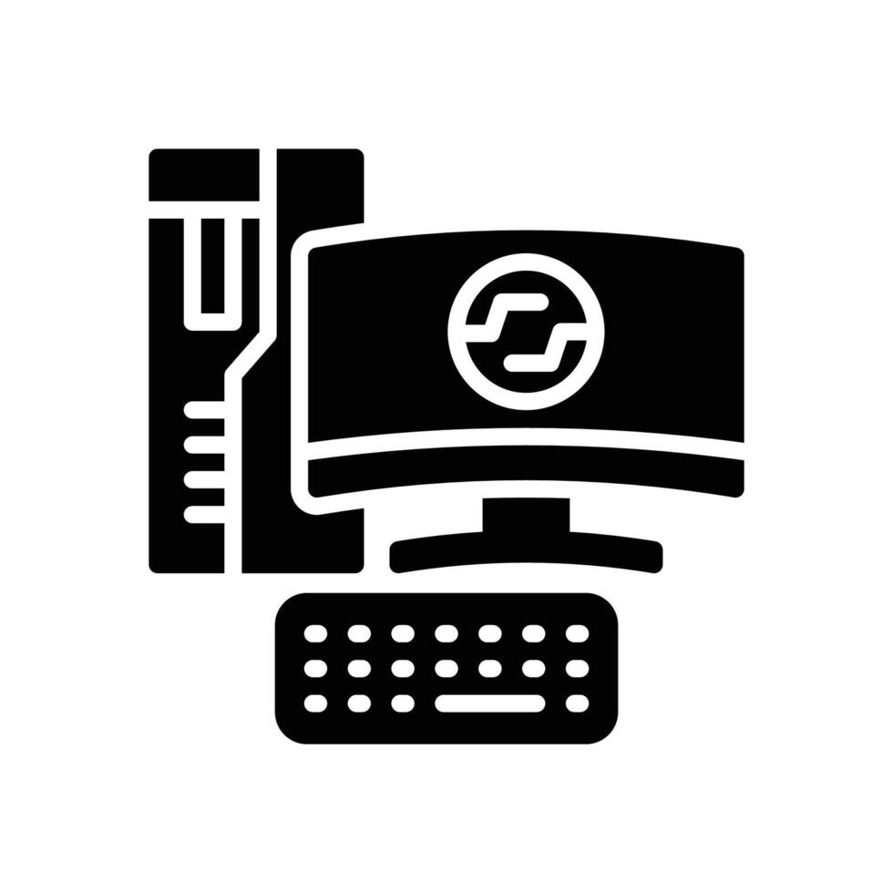 computer solid icon 55107121 Vector Art at Vecteezy