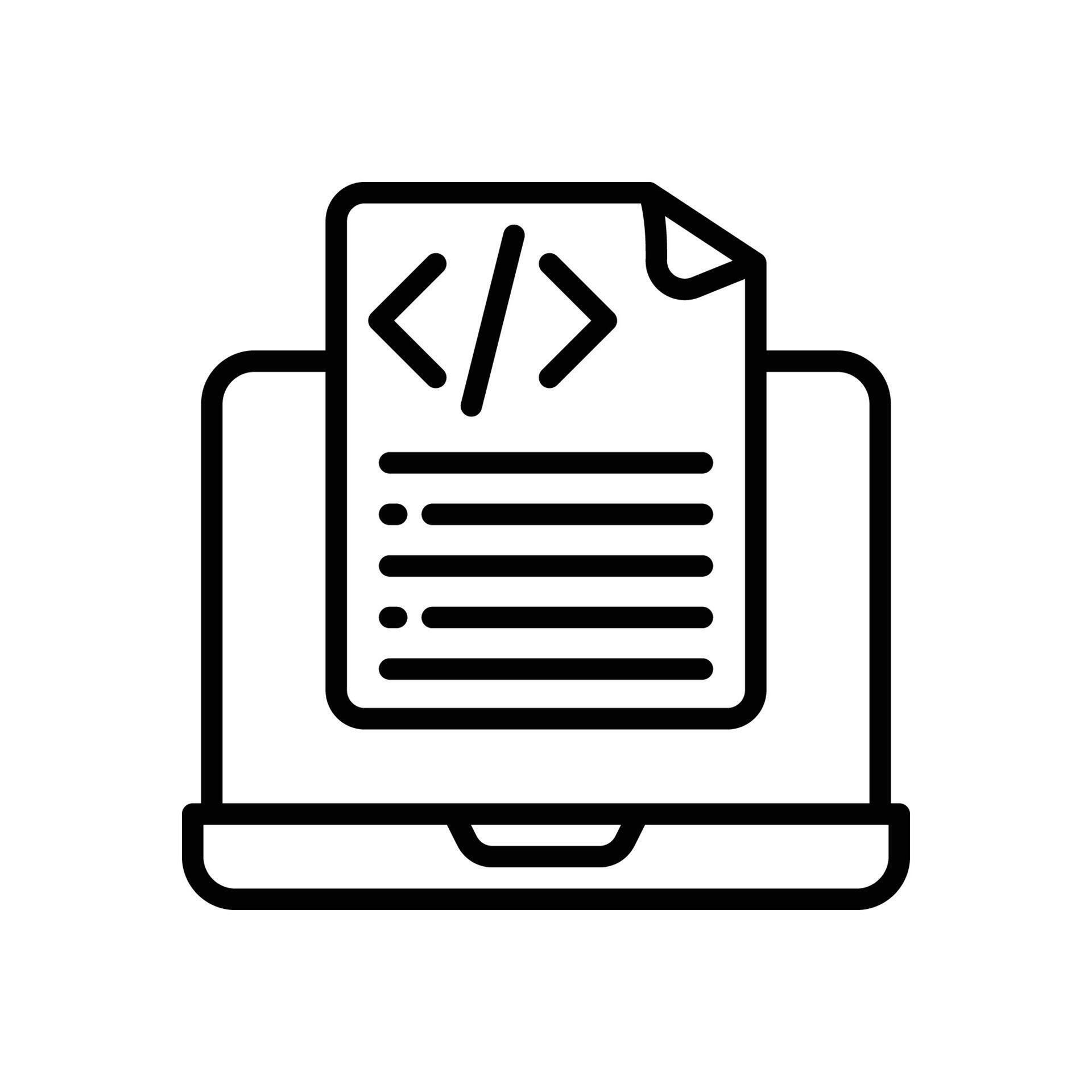 Coding Script Line Icon 55107125 Vector Art At Vecteezy