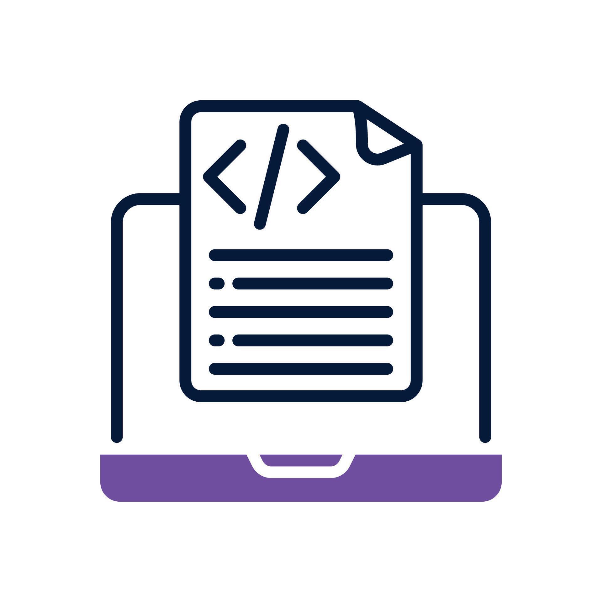 coding script dual tone icon for your website, mobile, presentation ...