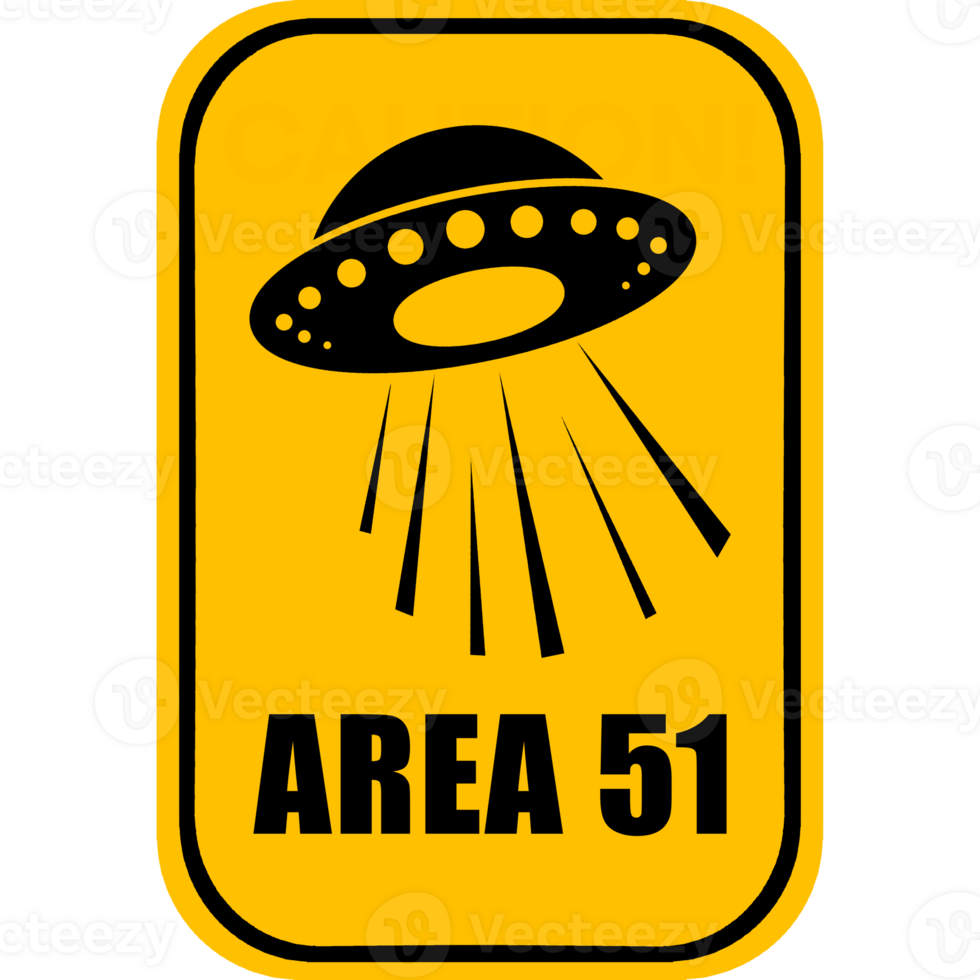 Area 51 signs. Alien icon. Various safety signs 55108732 PNG