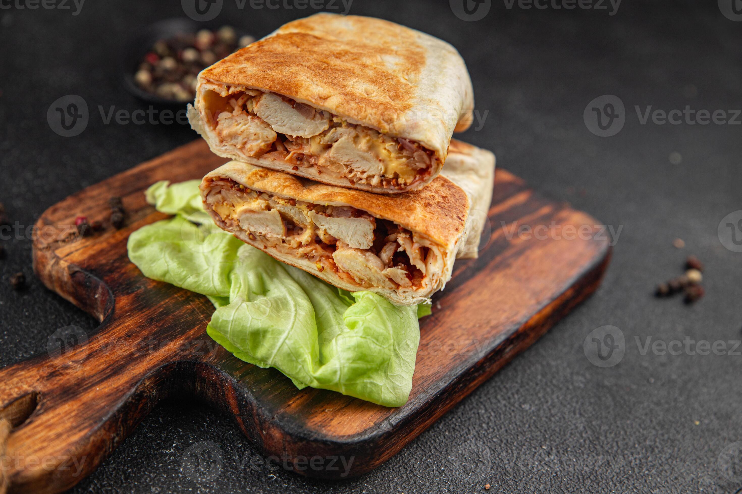 donner kebab chicken and vegetables shawarma sandwich tortilla meat ...