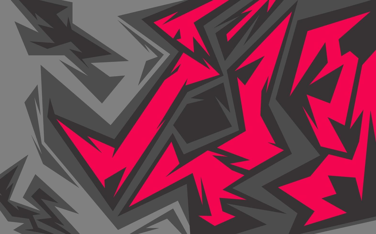 Abstract Geometric Design Featuring Red And Gray Angular Shapes