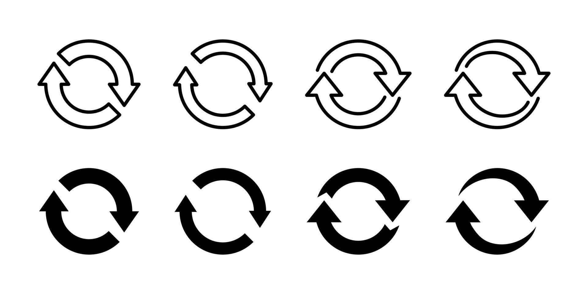 Circle Arrow Refresh Icon Circular Repeat Button Rotating Arrows Symbol Reload Reuse