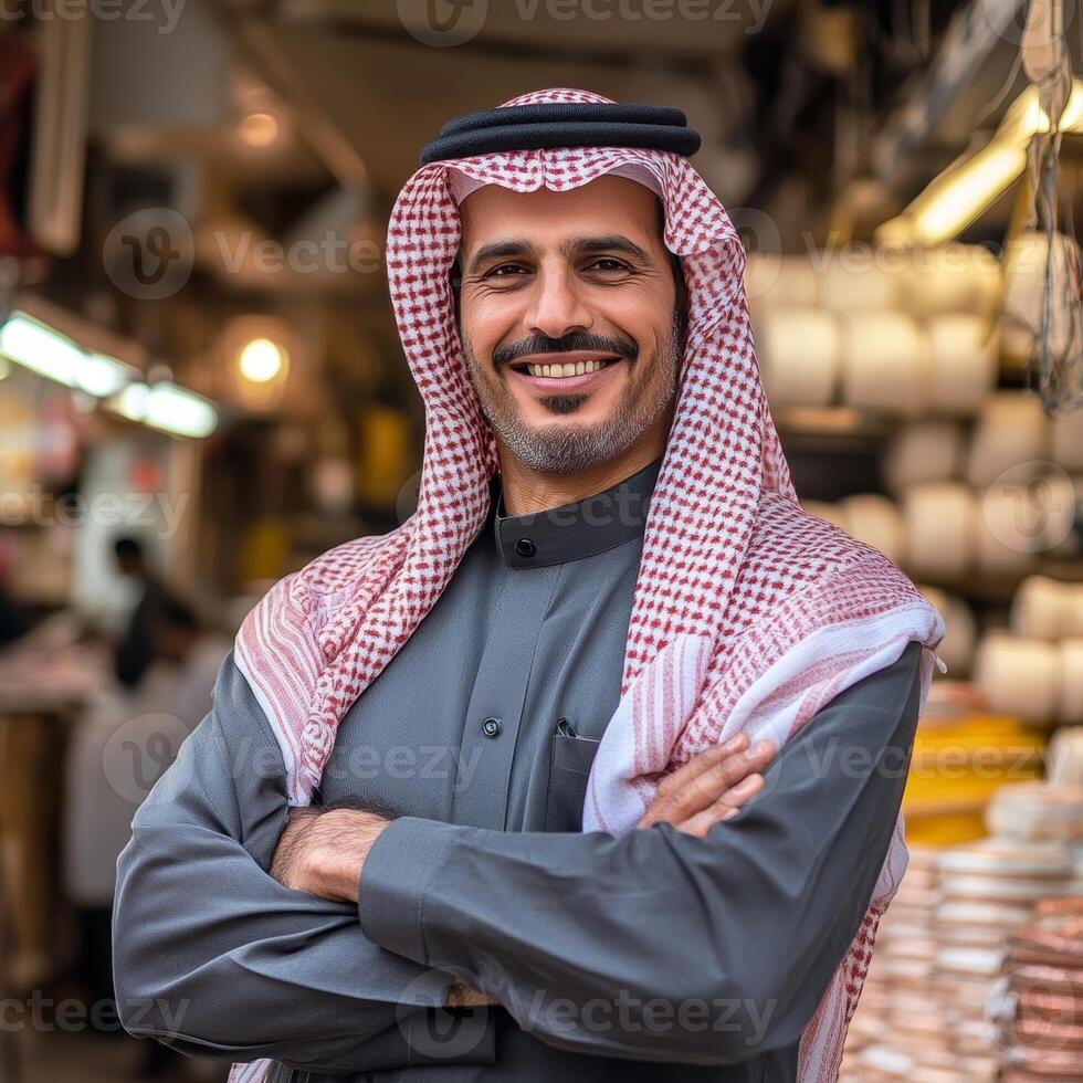 Smiling Middle Eastern Man in Traditional Clothing 55120776 Stock Photo ... Smiling Middle Eastern Man in Traditional Clothing 55120776 Stock Photo ...