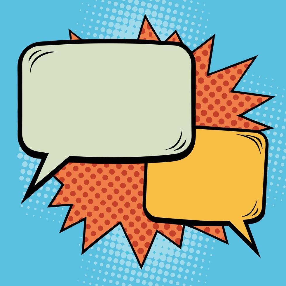 Pop Art Speech Bubbles 55121061 Vector Art at Vecteezy