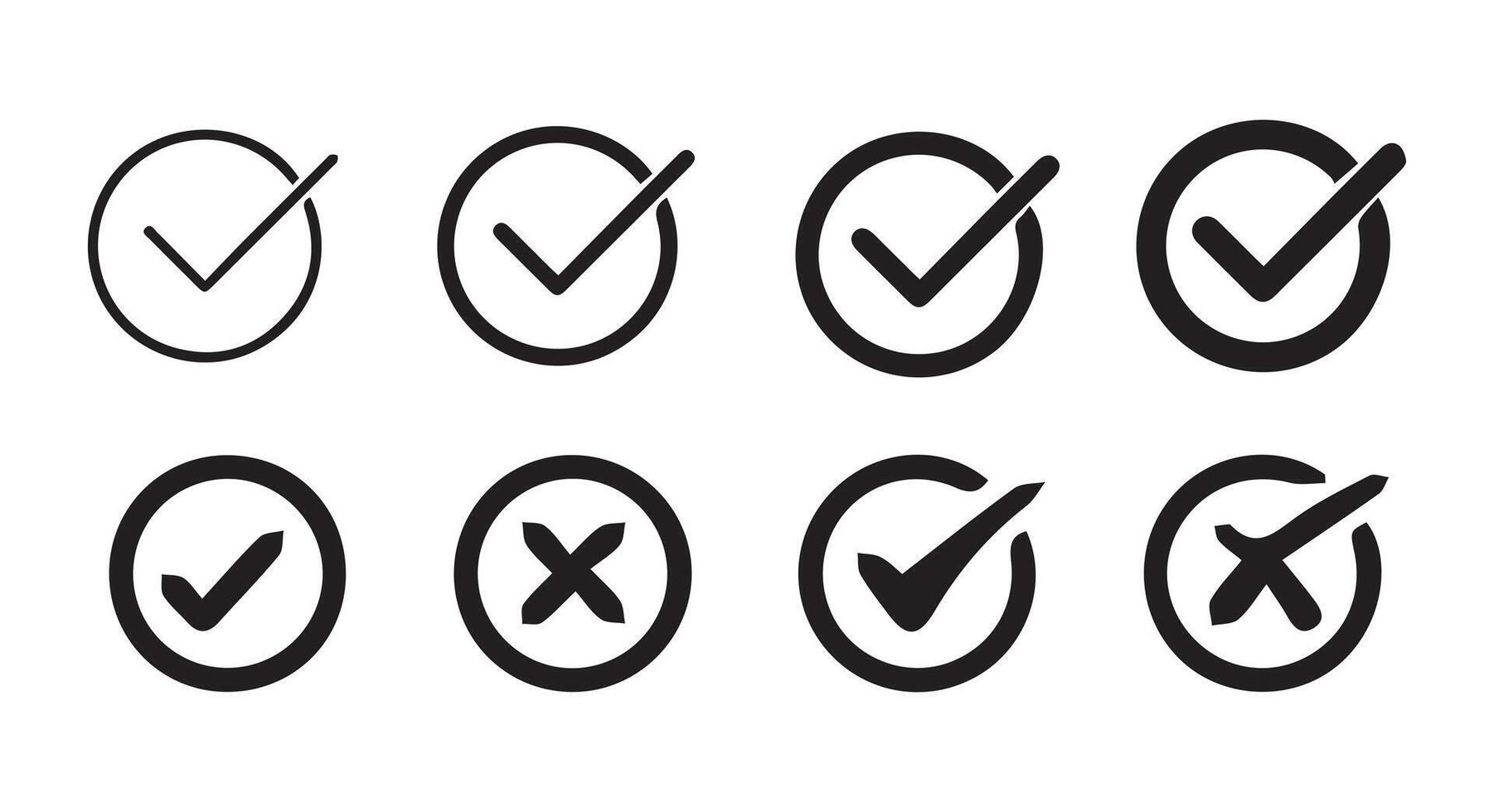 check mark icon button set. check box icon with right and wrong buttons 55124129 Vector Art at ...