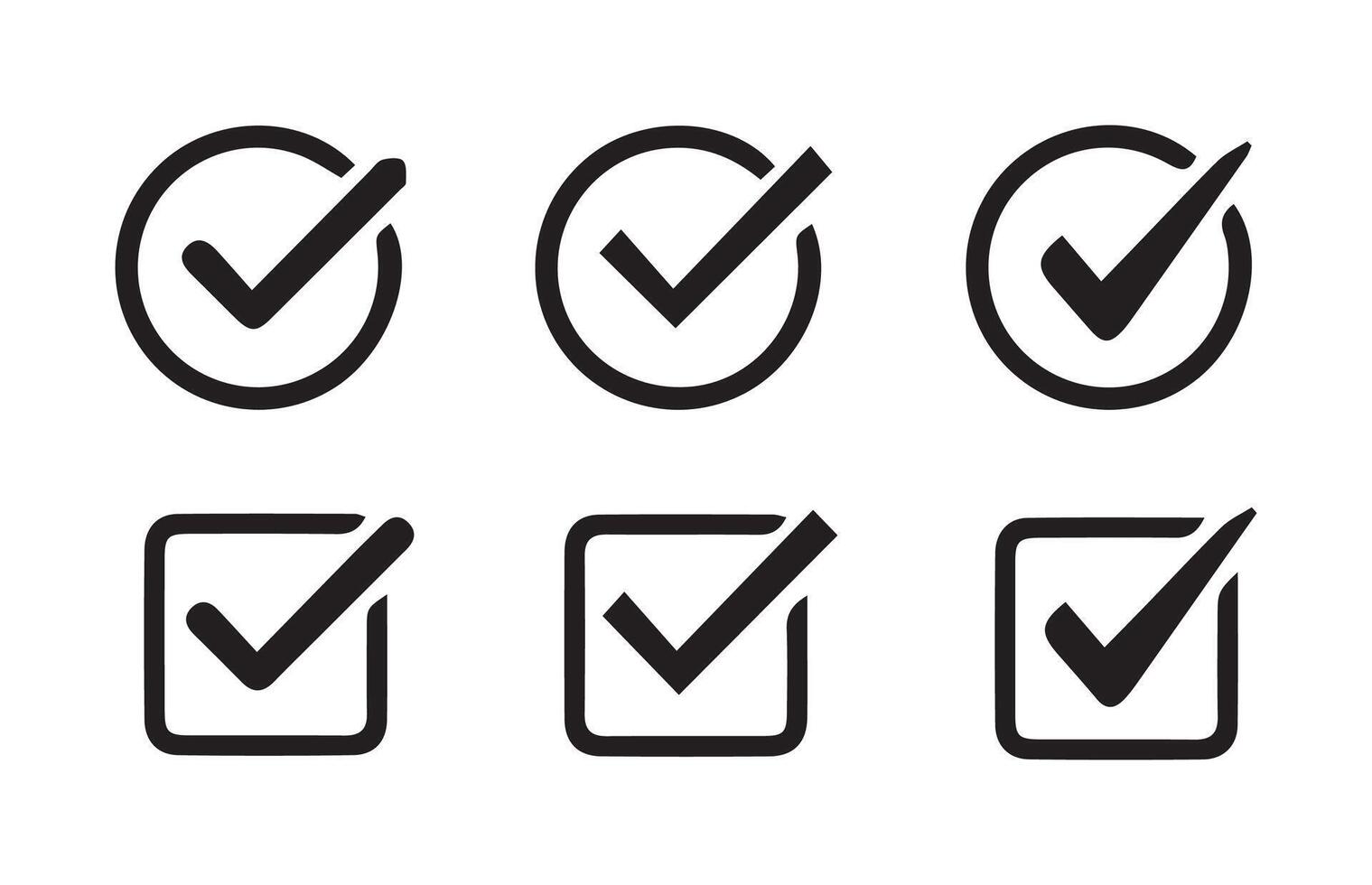 Check box icon with correct, accept checkmark icons tick box checked ...