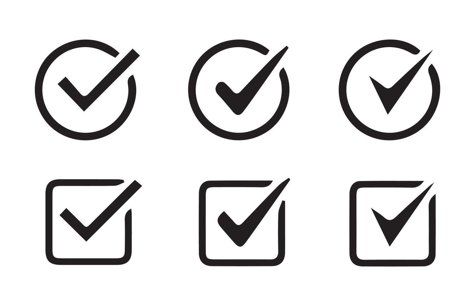 check mark icon button set. check box icon with right or correct buttons and yes checkmark tick ...