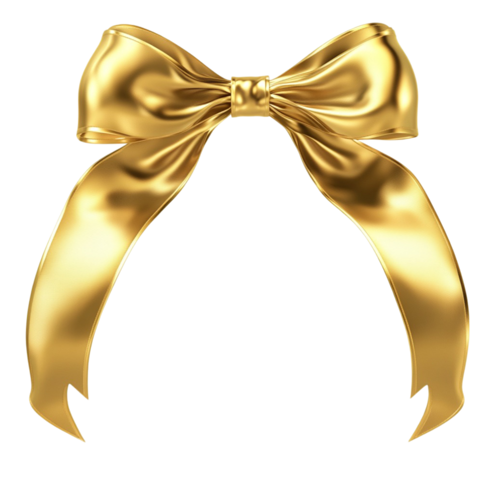 Golden Bow on Transparent Background 55130002 PNG