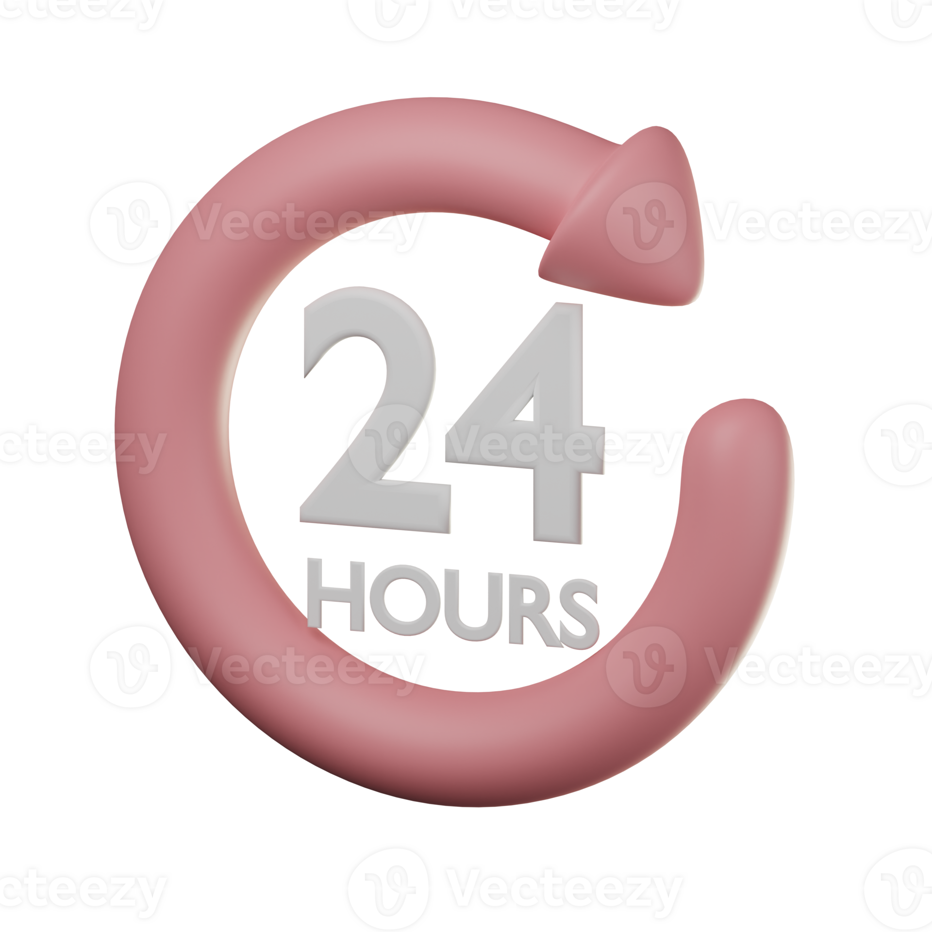 3D 24 Hours Icon Illustration Render 55134013 PNG