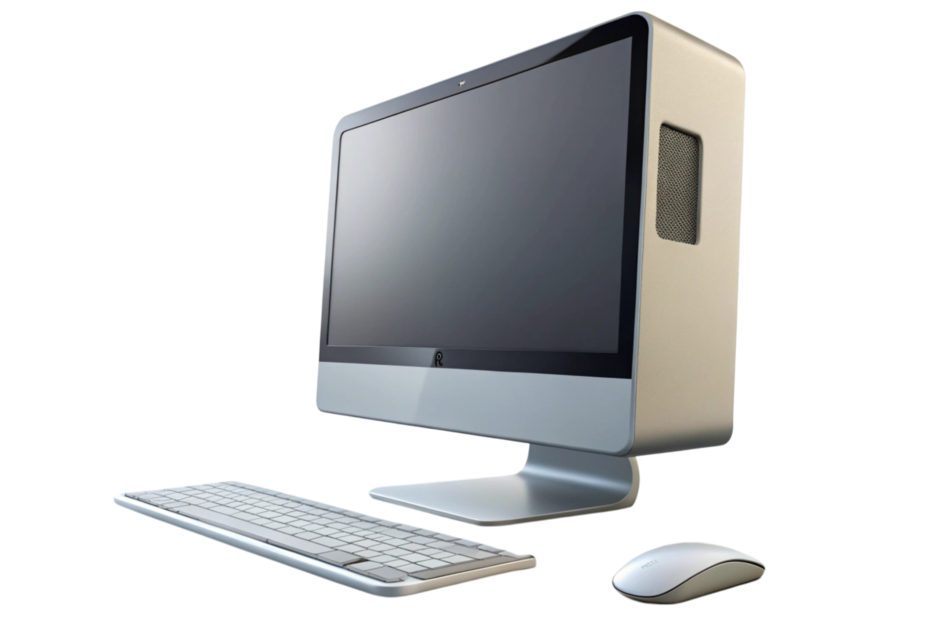 Minimalist Desktop Computer Setup Featuring A Sleek Monitor Ergonomic