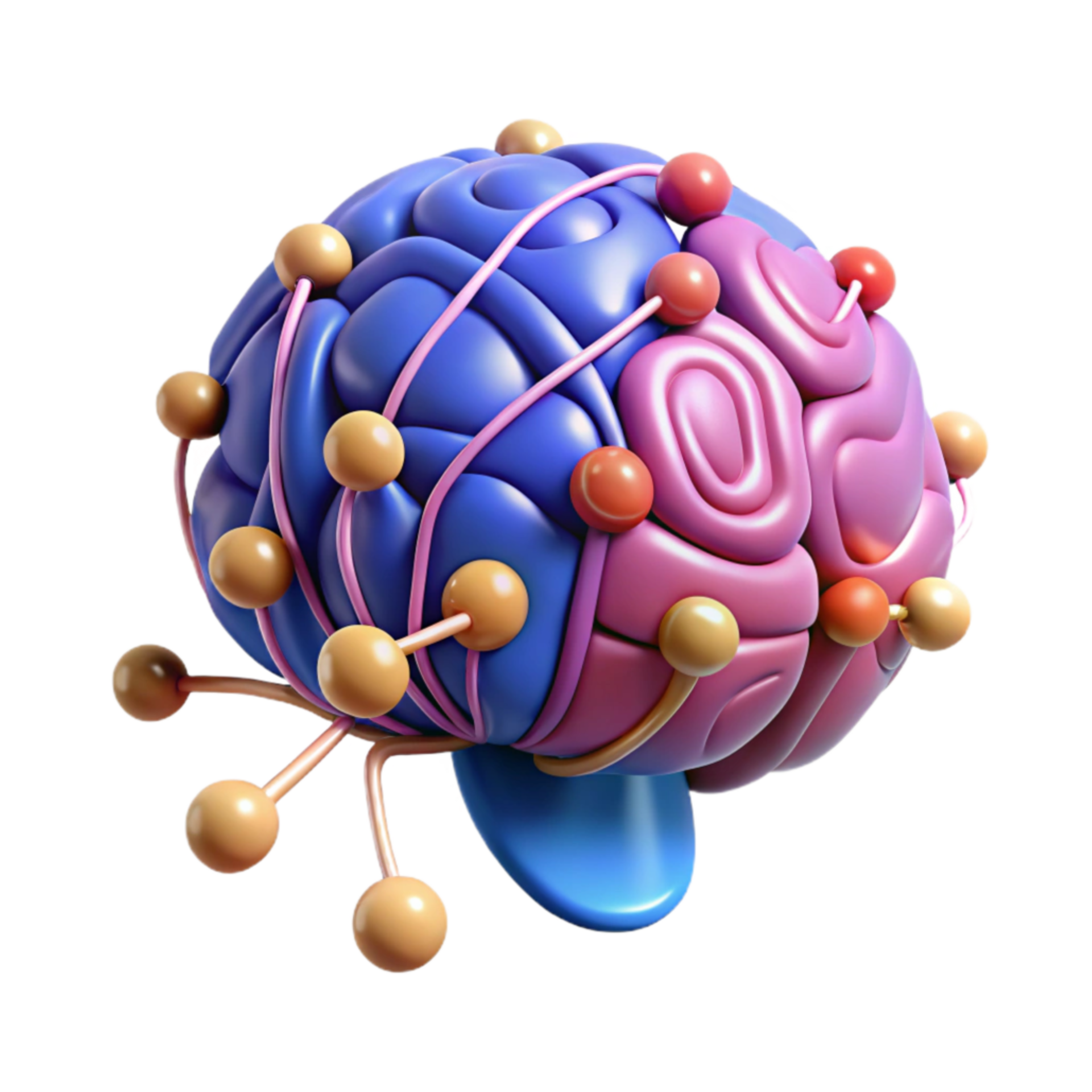 Neural Network Visualization Abstract Brain Connectivity 55139624 Png