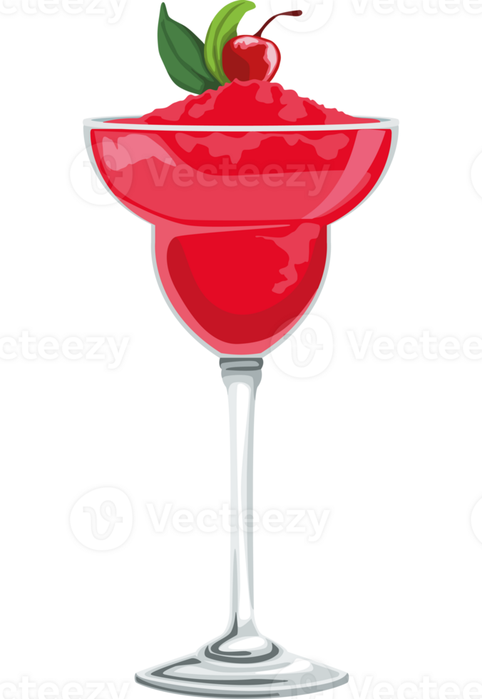 Refreshing Red Cocktail With Cherry 55141051 Png