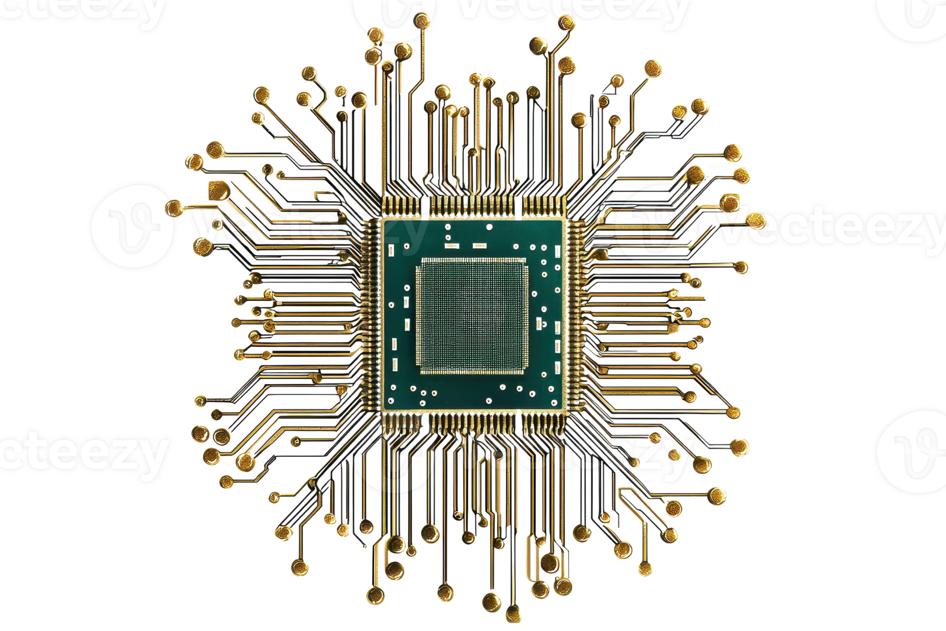 Close Up Of A Microchip With Intricate Circuitry Representing Advanced